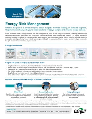CRM-Energy Risk Management Fact Sheet | PDF