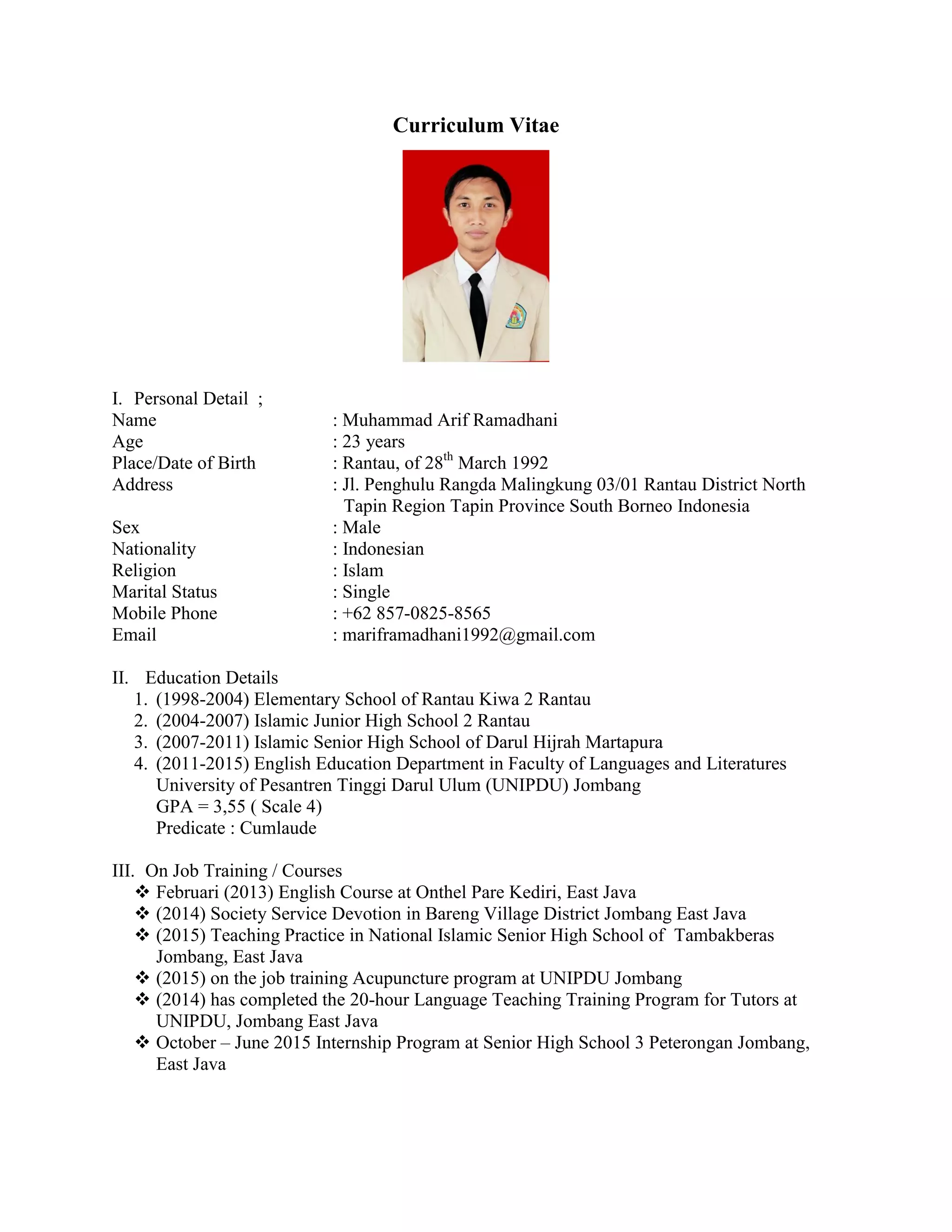 Curriculum Vitae | PDF
