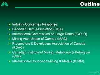 CDA 2012 - Tailings Dams | PPT