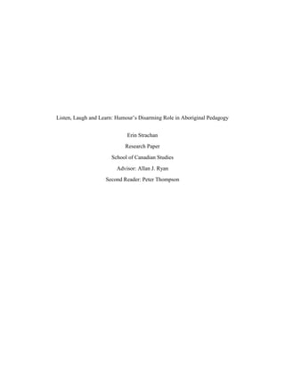 Erin Strachan's Research Paper 2009 | PDF