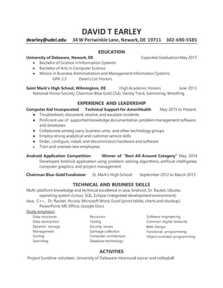 DAVID T EARLEY Resume Spring 2016 | DOCX