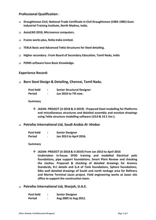 Civil - Structural Designer CV | PDF