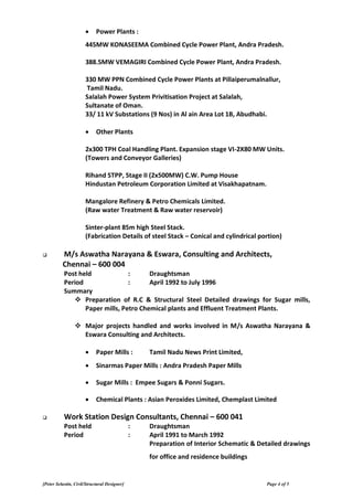 Civil - Structural Designer CV | PDF