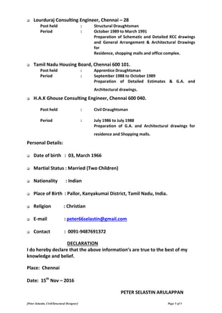 Civil - Structural Designer CV | PDF