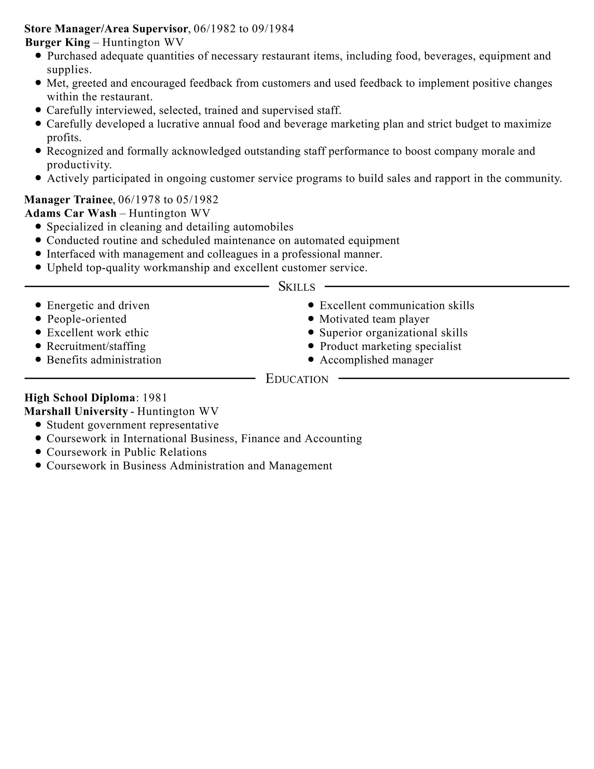 ROY B ADAMS Resume 2 | PDF