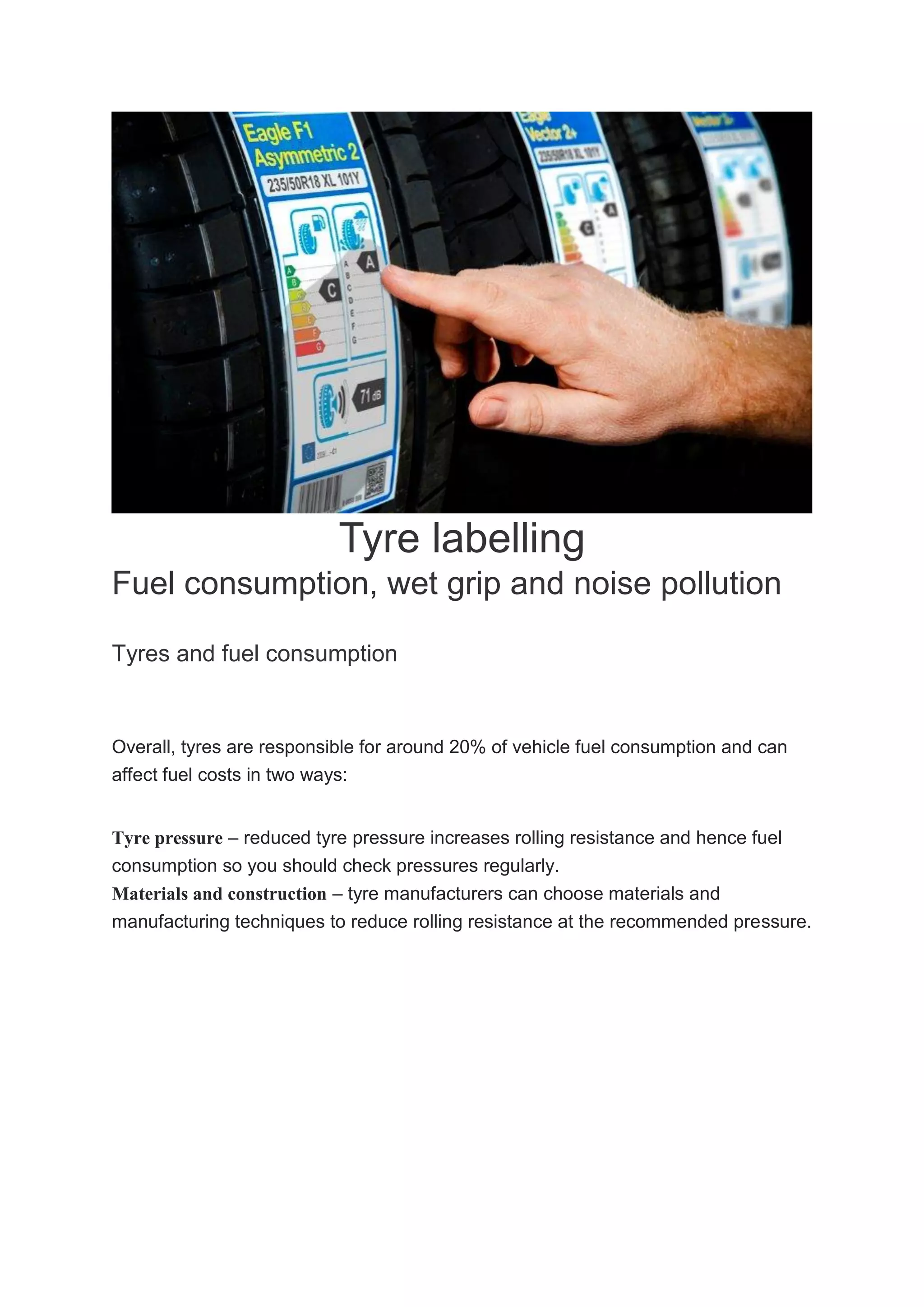 Tyre labelling | PDF