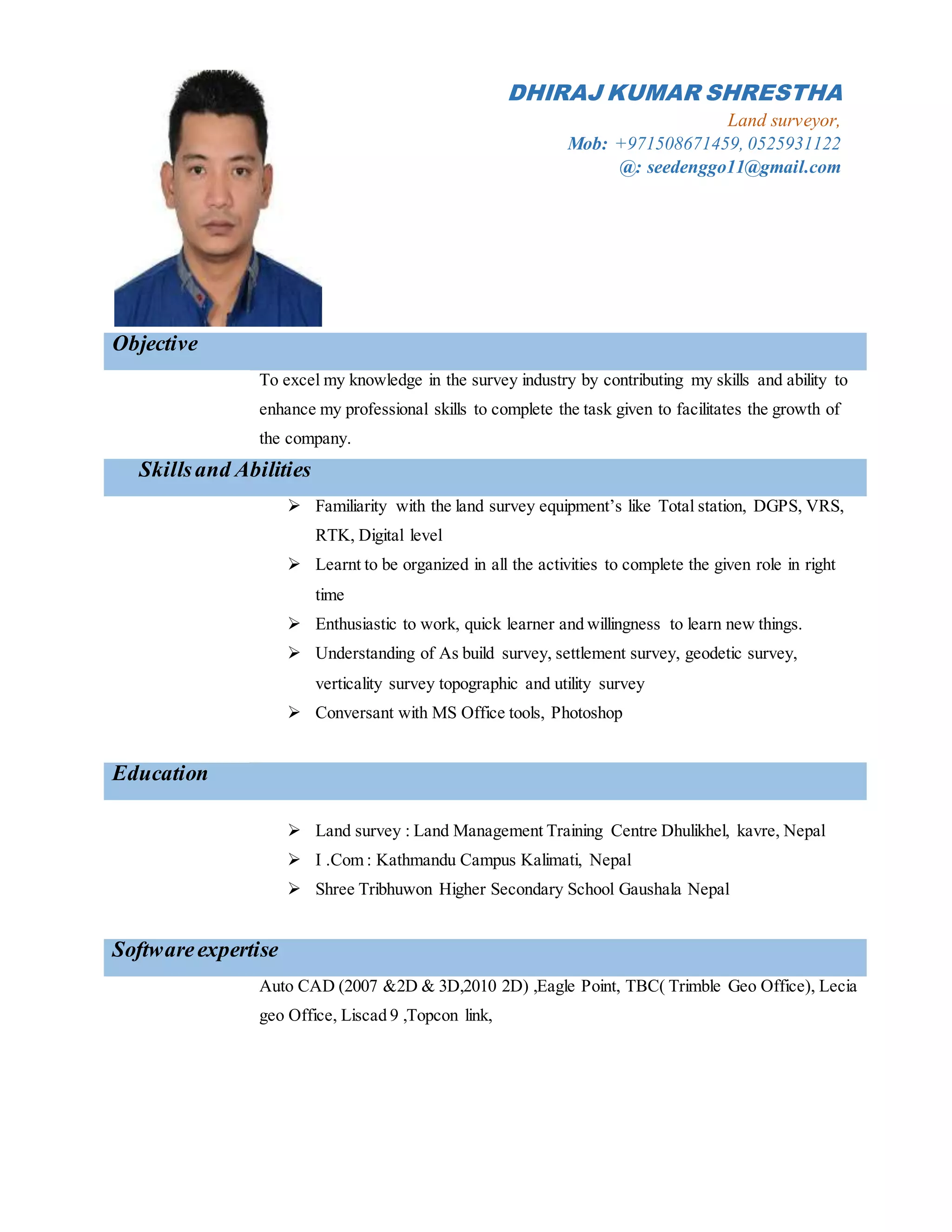 land surveyor dhiraj | PDF