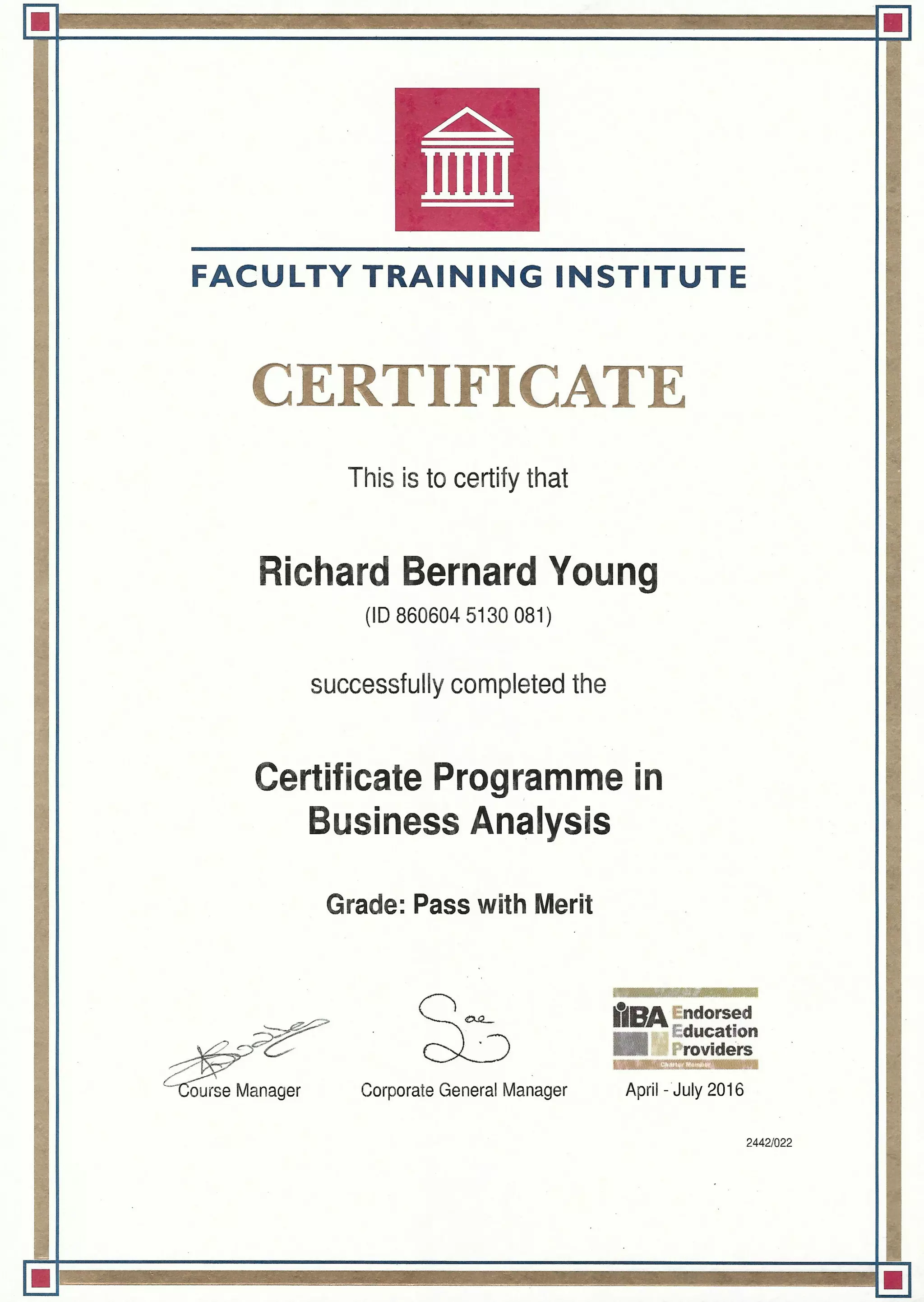 FTI Certificate | PDF