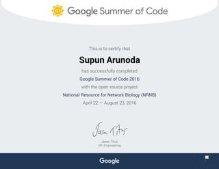 gsoc_student for Supun Arunoda | PDF