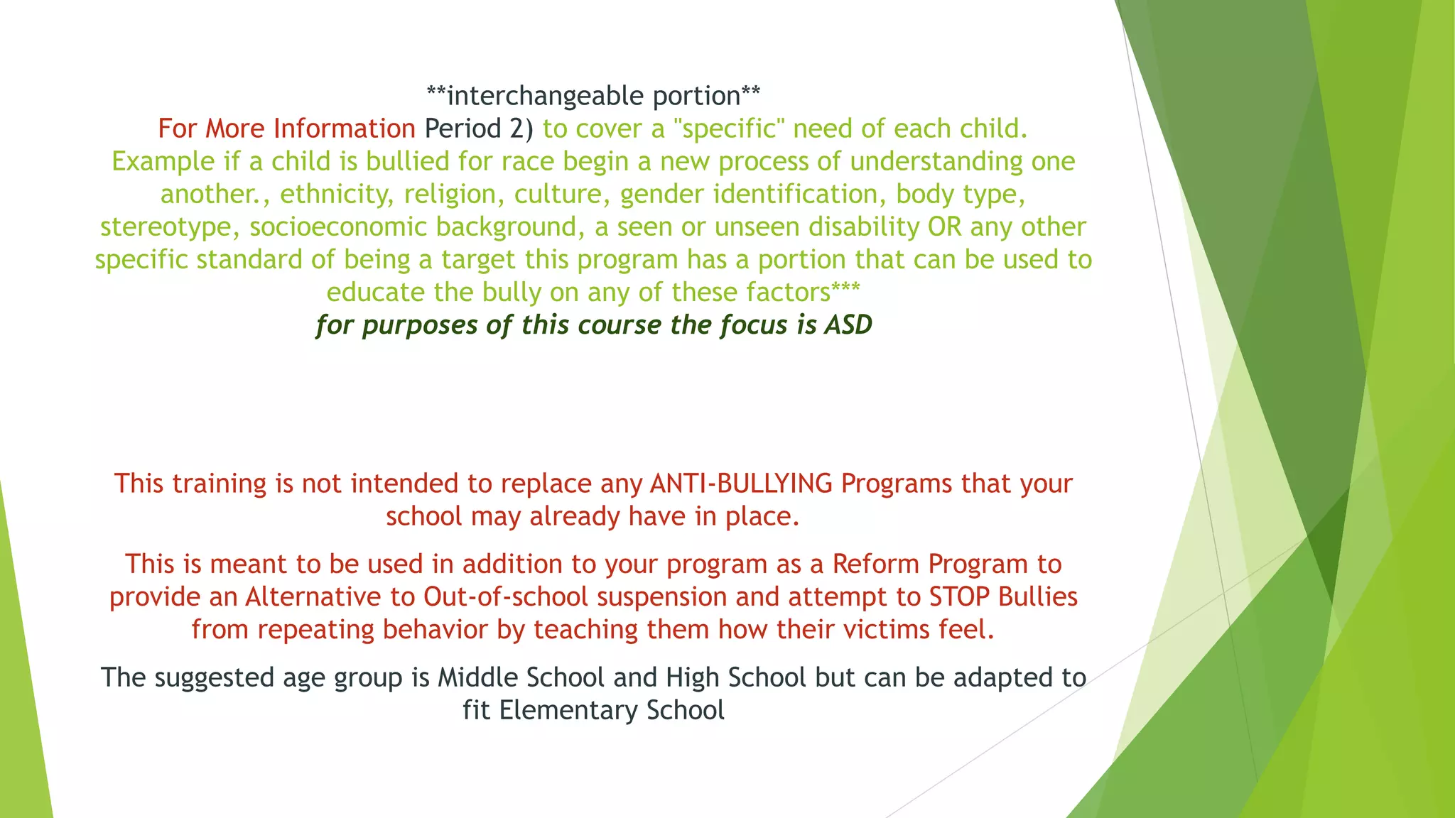 Presentation Victims with ASD part 2 | PPTX