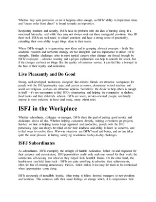 ISFJ Careers | DOCX