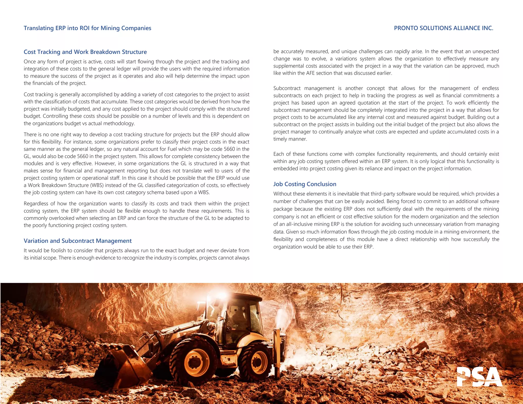 PSA WP - ERP Mining Essentials | PDF