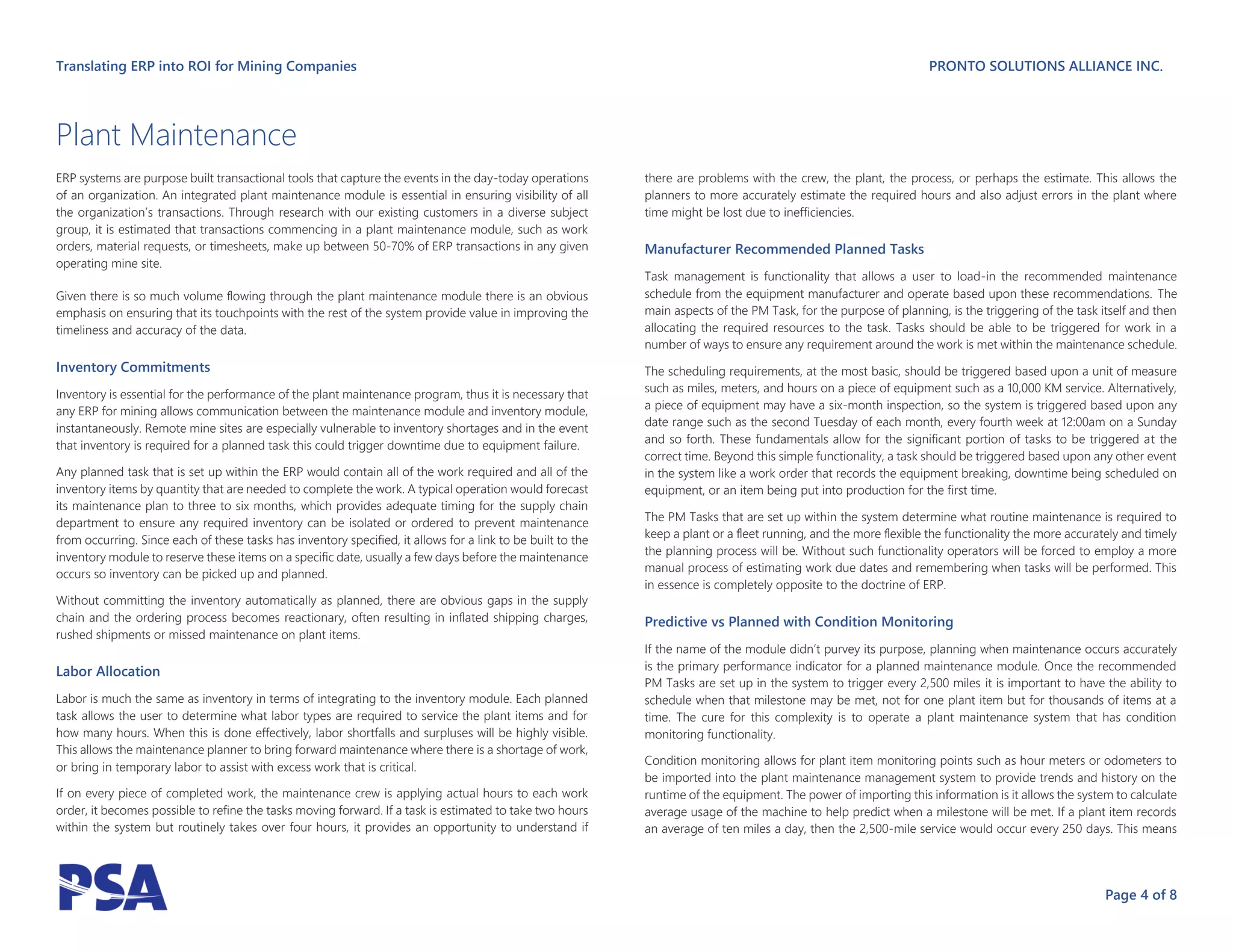 PSA WP - ERP Mining Essentials | PDF | Developmental Sites | Real Estate