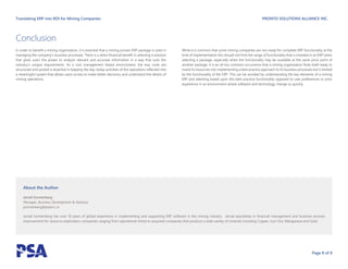 PSA WP - ERP Mining Essentials | PDF | Developmental Sites | Real Estate