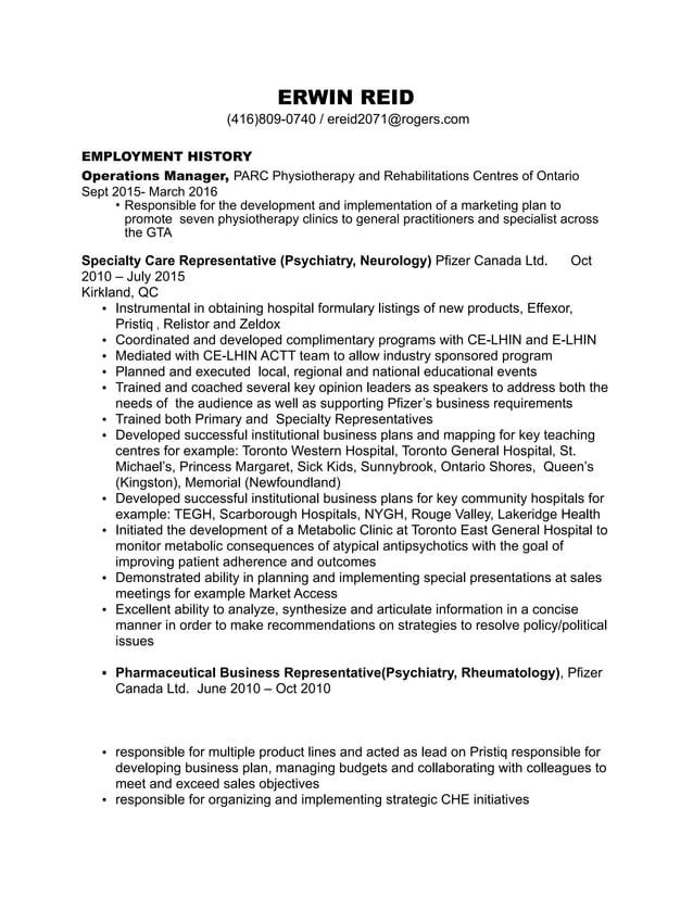 Erwin Reid Resume 2016-10 | PDF