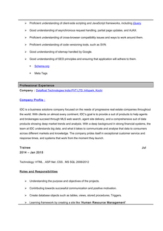 Amal U S(Asp.Net Web Developer) | DOC