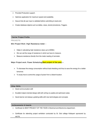 Amal U S(Asp.Net Web Developer) | DOC | Web Development | Internet