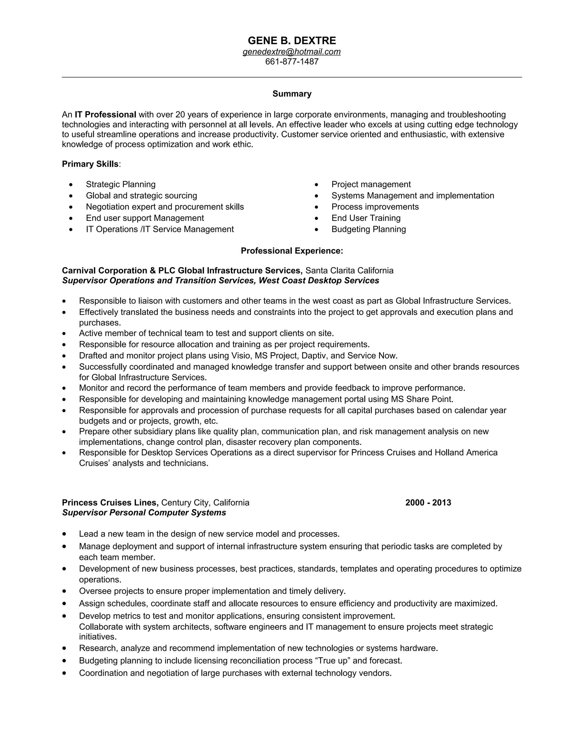GDRESUME2016 | DOC | Computing | Technology & Computing