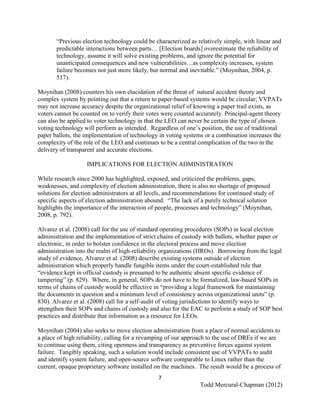 Election Administration: Complexity and Reform Since 2000 | PDF