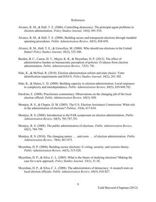 Election Administration: Complexity and Reform Since 2000 | PDF