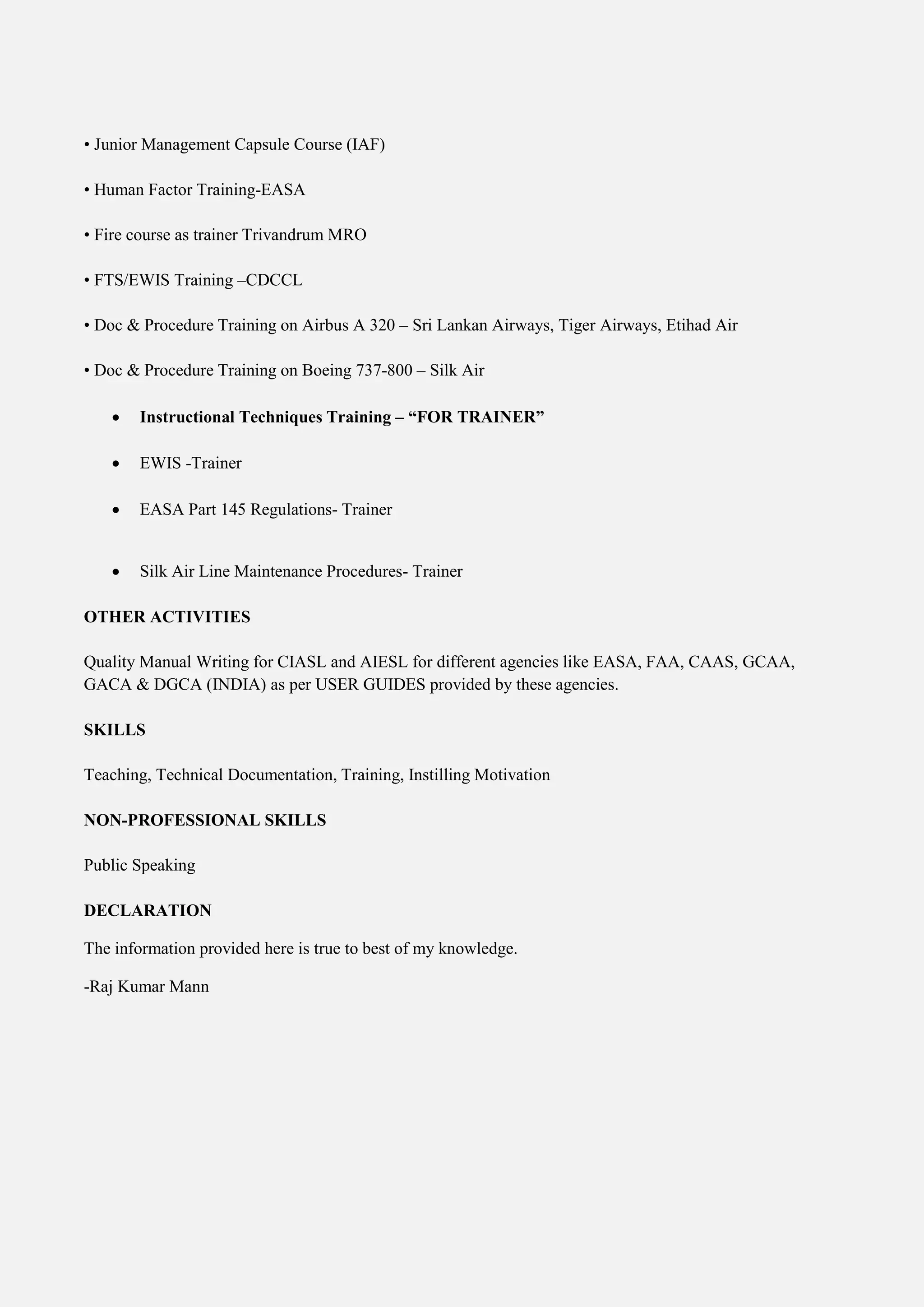 Resume -RK | PDF | Air Travel | Travel Type