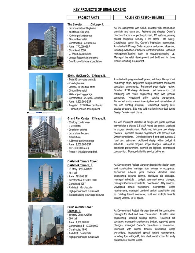 Key Projects Summary | PDF