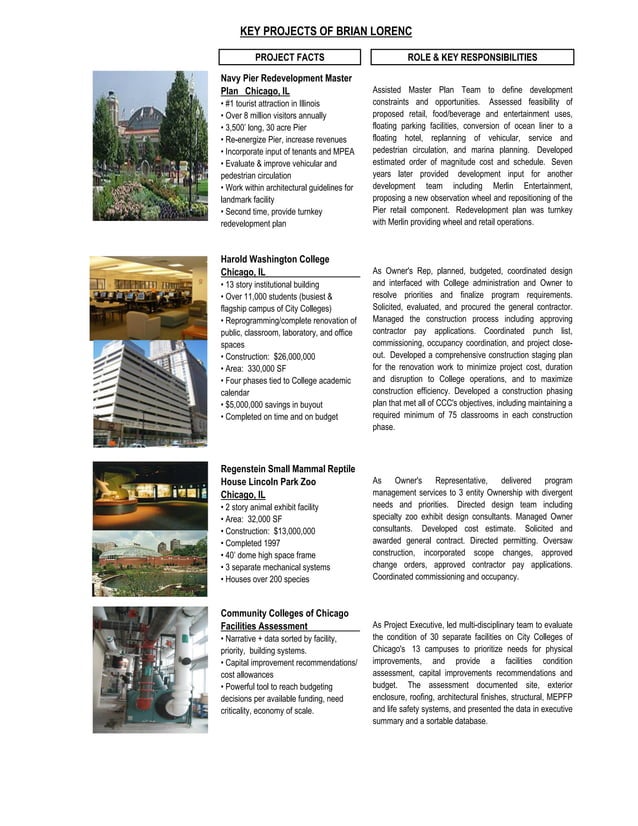 Key Projects Summary | PDF