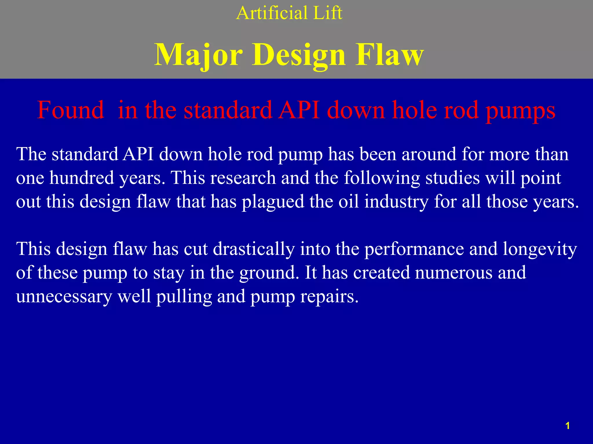Major Design Flaw | PPTX