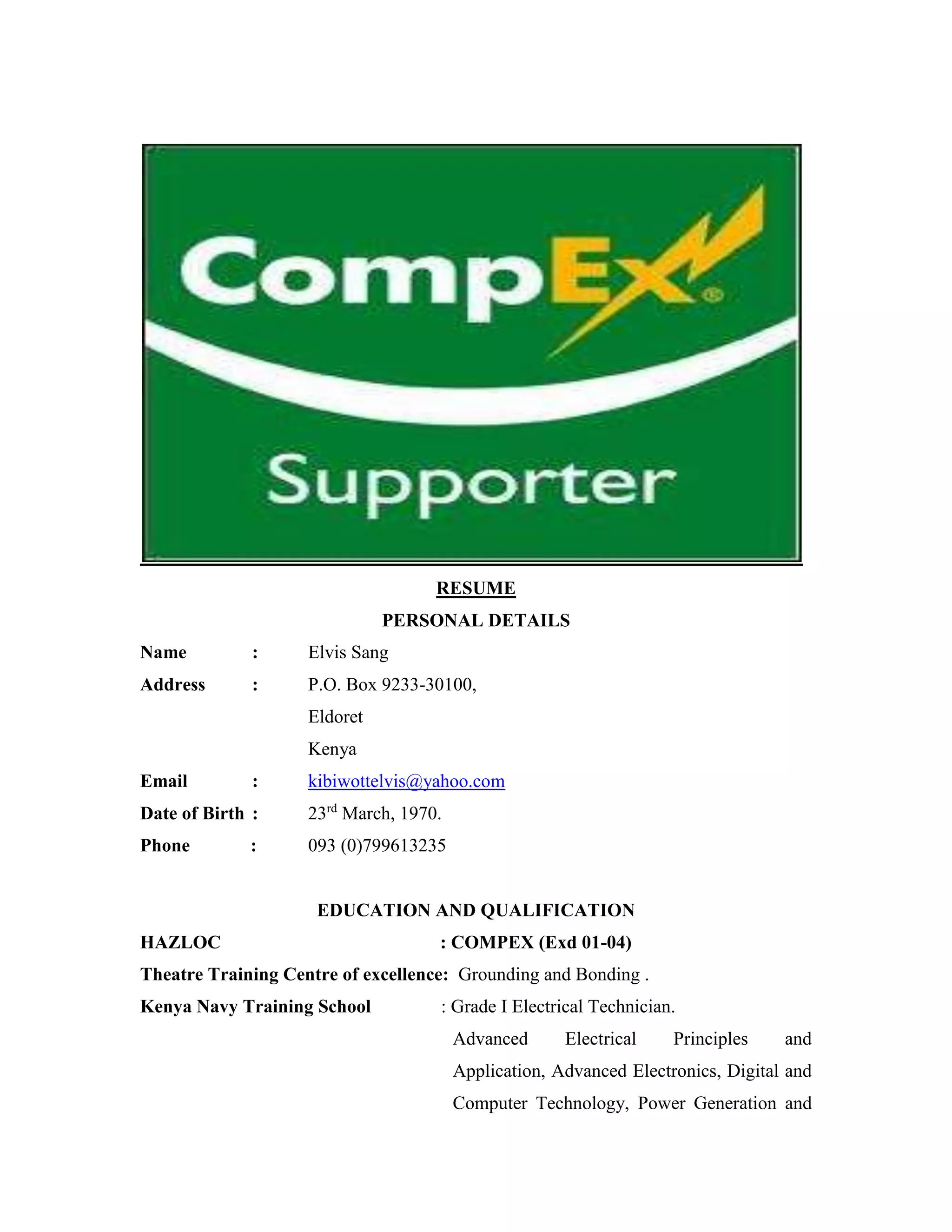 Elvis Resume 1 | PDF