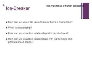 the importance of human connection | PPTX