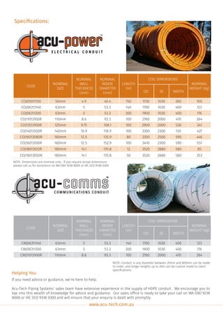 Acu-Comms & Acu-Power Brochure 201407 | PDF