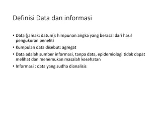 jenis-jenis Data dalam bidang epidemiologi | PPTX