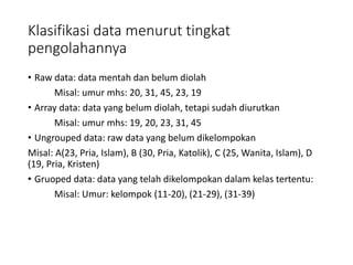 jenis-jenis Data dalam bidang epidemiologi | PPTX