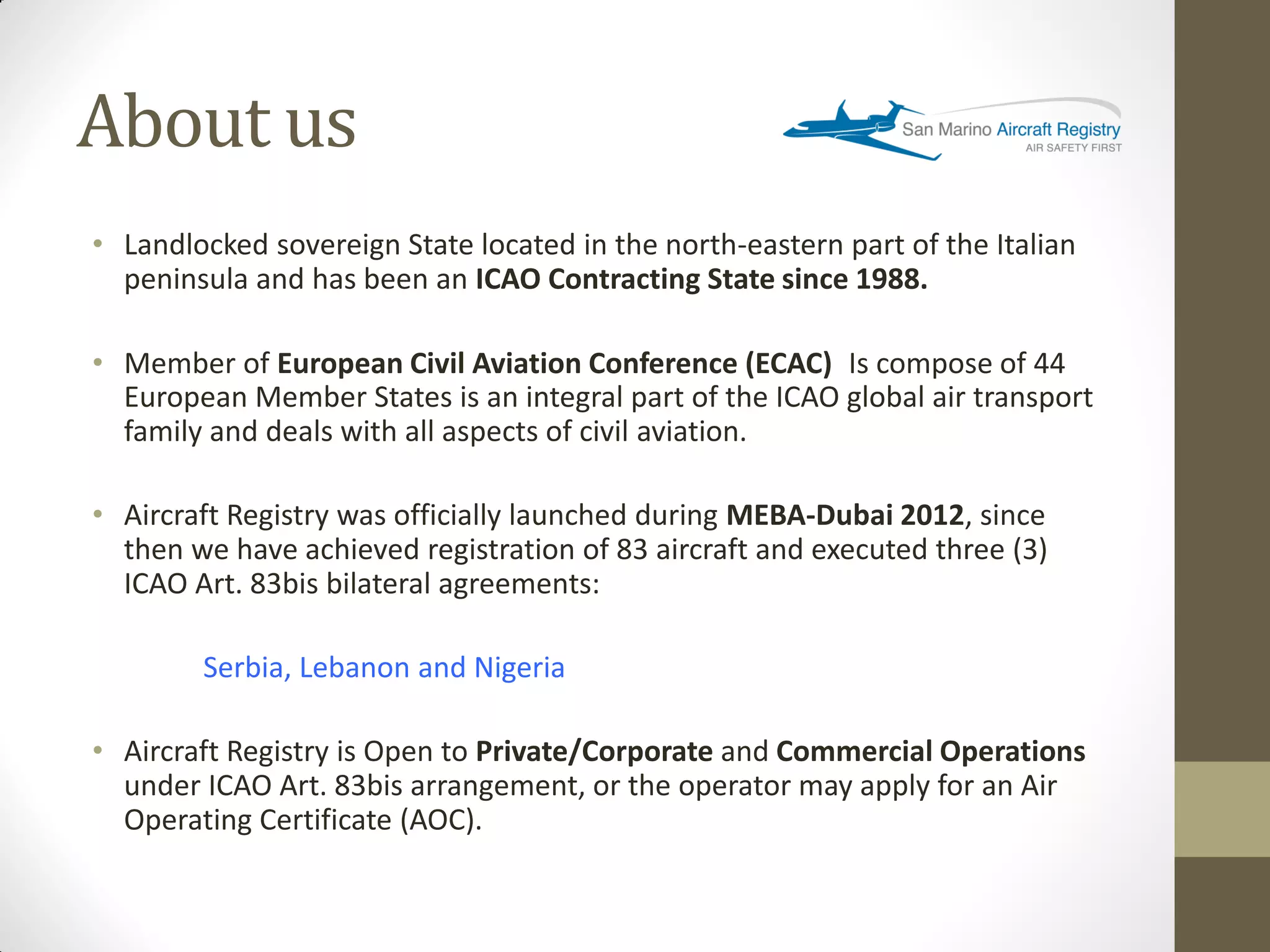 San Marino Aircraft Registry: Current Requirements & Future Changes ...