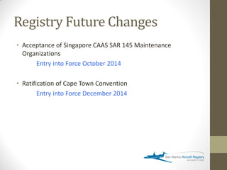 San Marino Aircraft Registry: Current Requirements & Future Changes ...