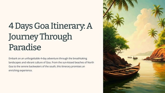 4-Day Goa Tour Package: Explore the best goa | PDF