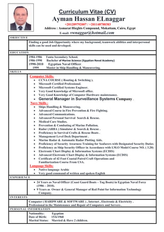 1 NAVY CV EGYPT | PDF