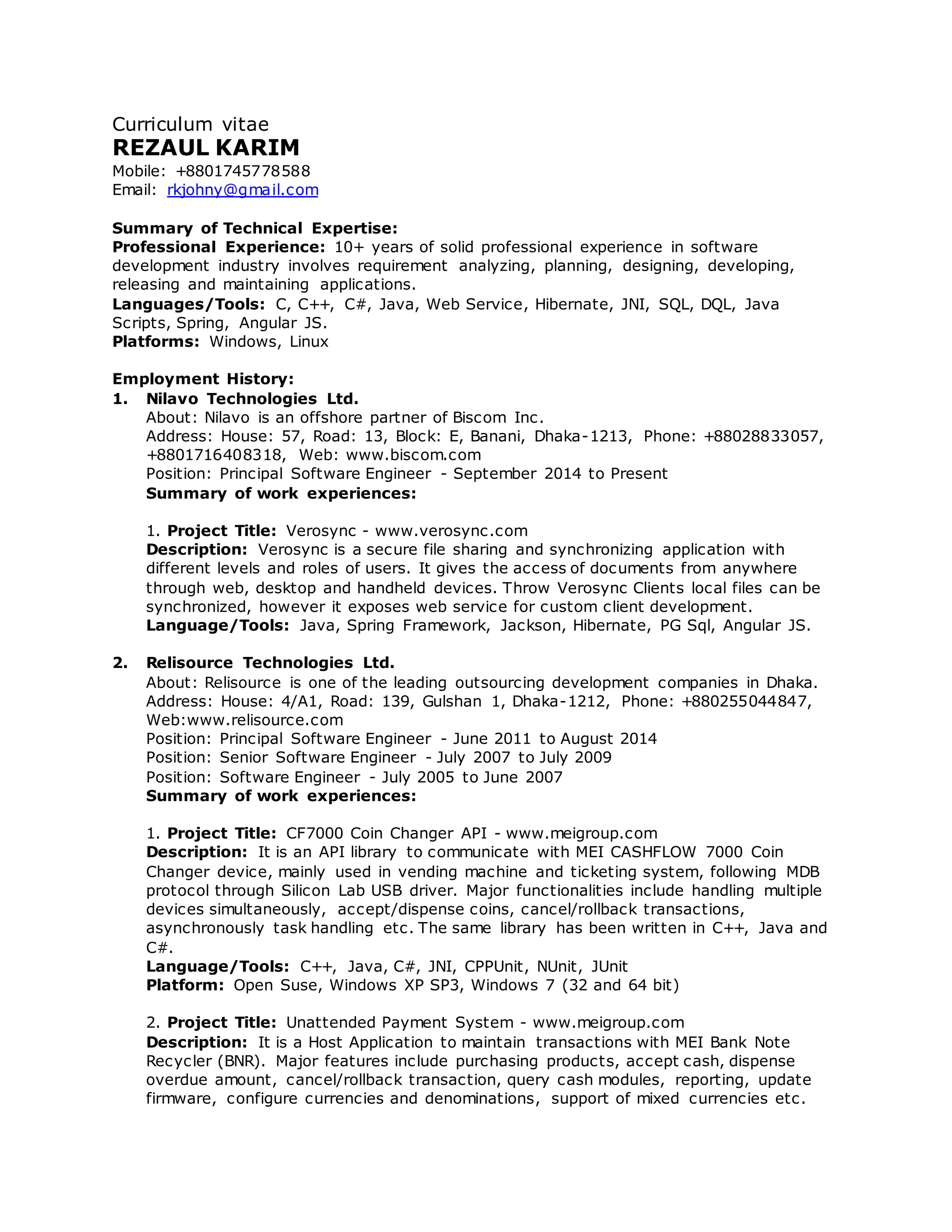 Rezaul_Karim_Resume | DOCX