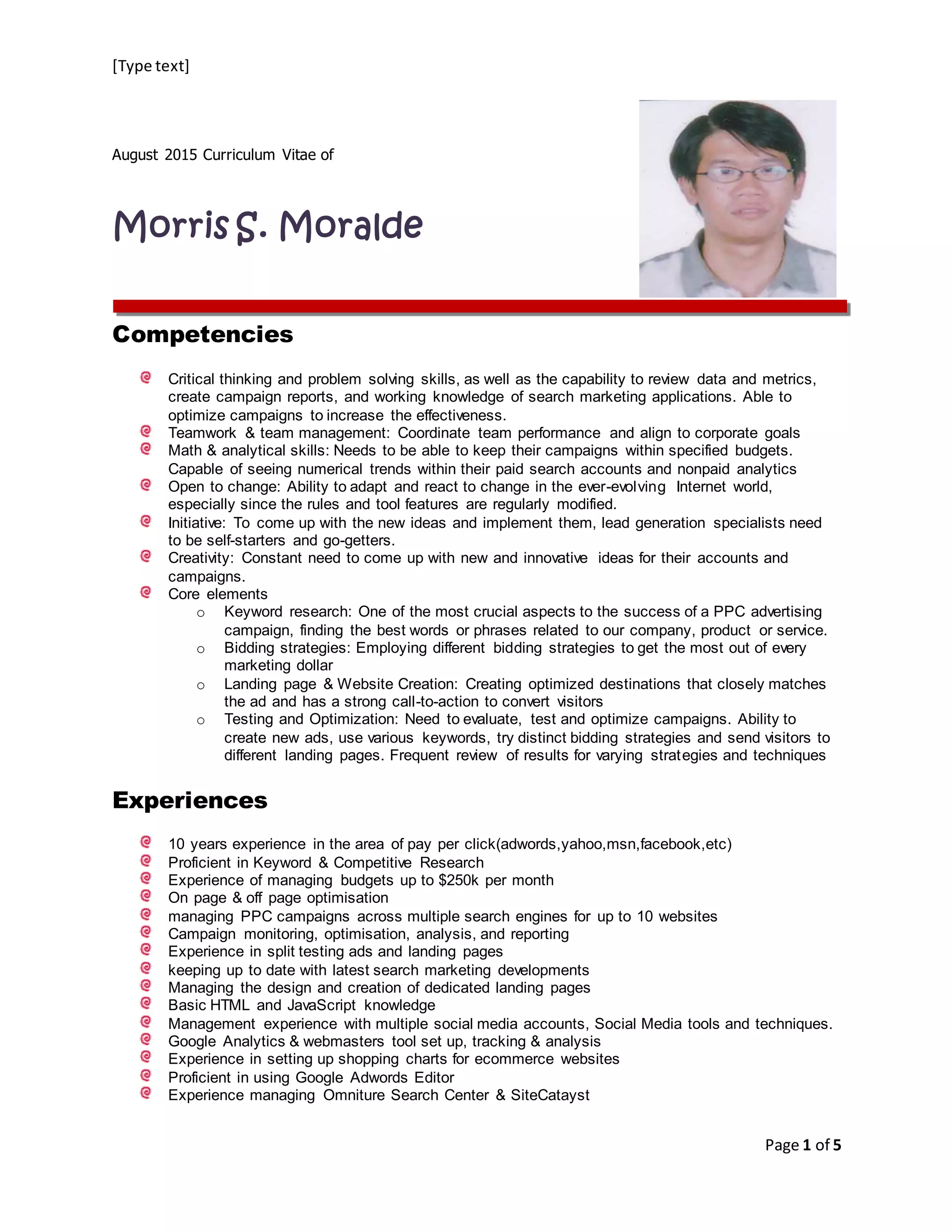 Morris CV | PDF