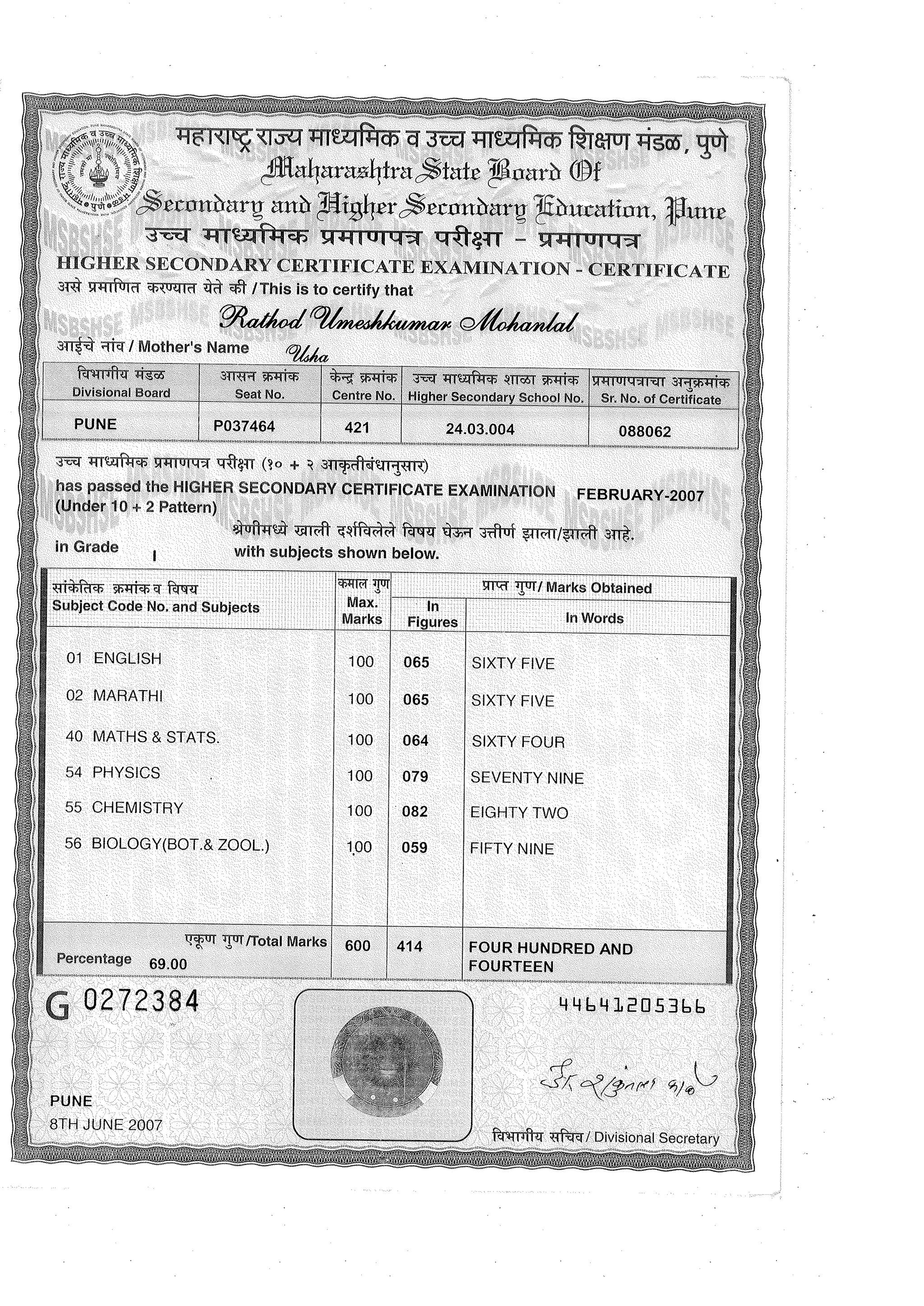 12th marksheet n certificate | PDF