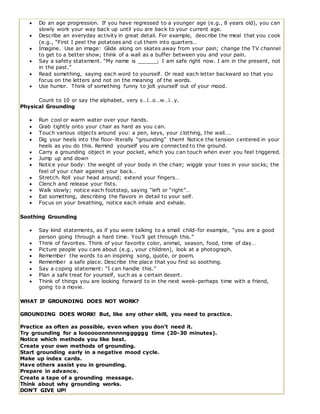 Grounding Techniques Explained | DOCX