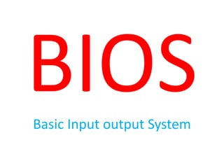 BIOS | PPTX | Operating Systems | Computer Software and Applications