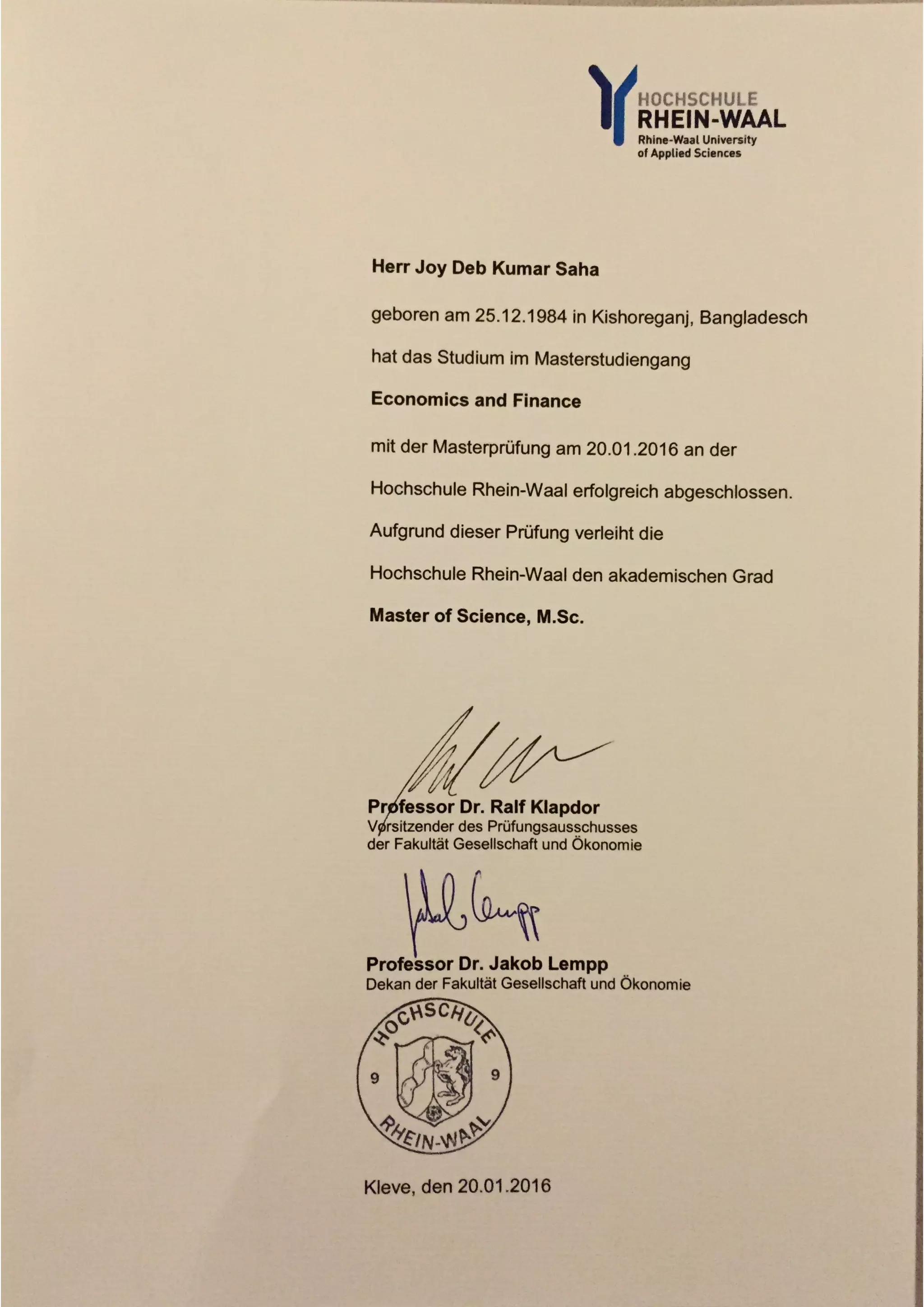 Master Certificate | PDF