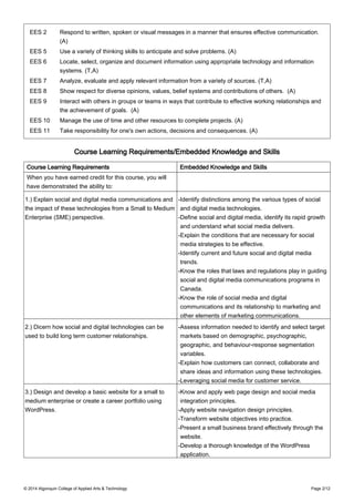 2014-2015_MKT2237 Approved Course Outline | PDF