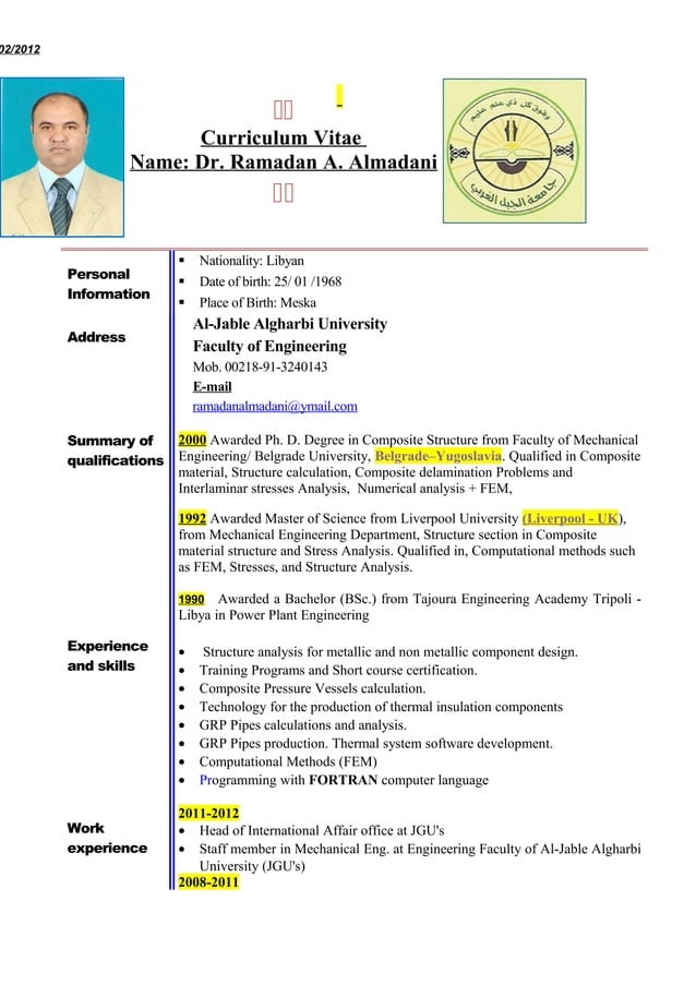 CV_Ramadan_English | DOC