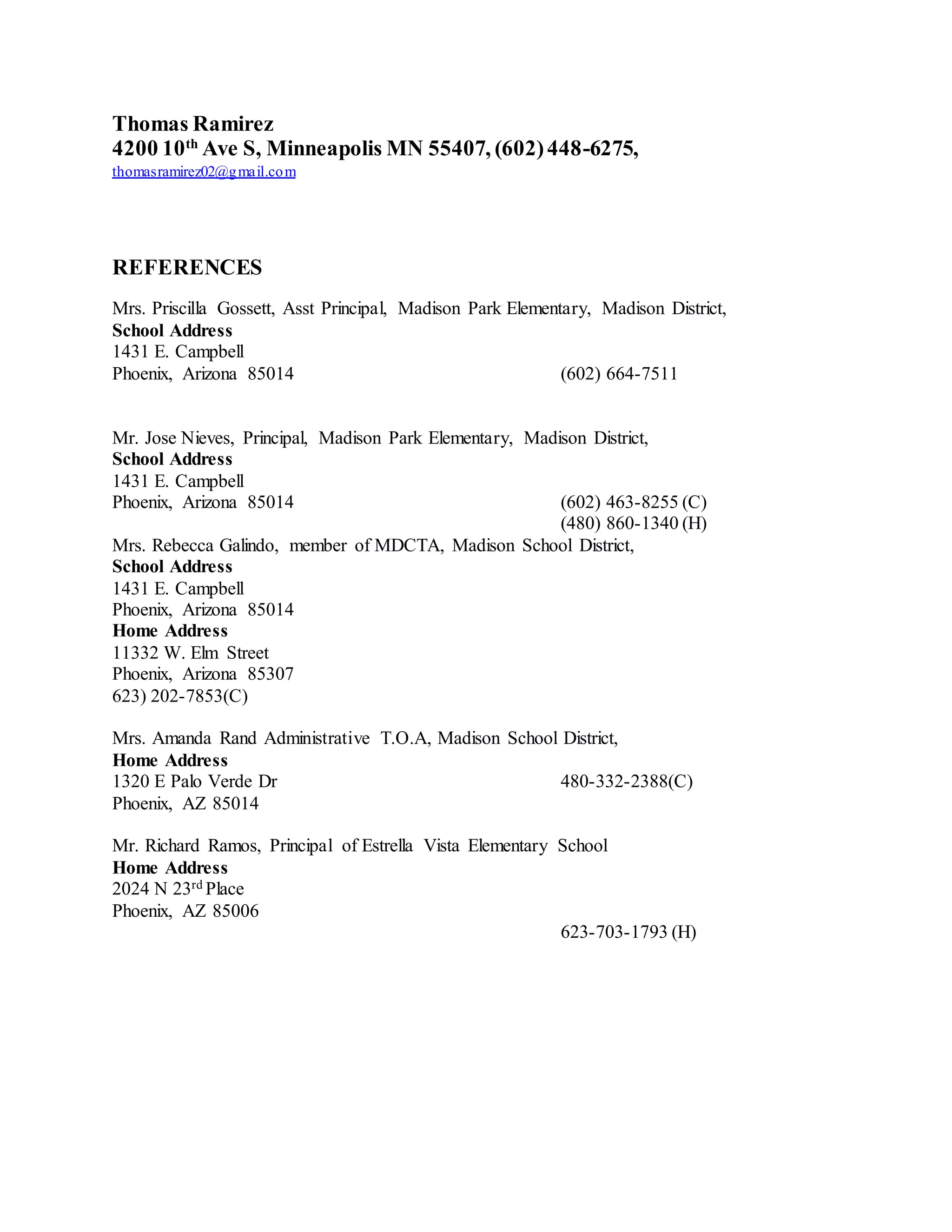 Resume- Thomas Ramirez | DOCX