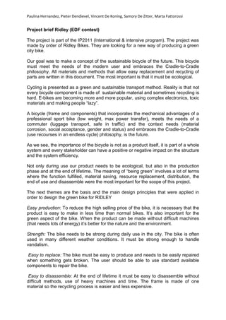EDF_Project_brief Ridley Bikes | PDF