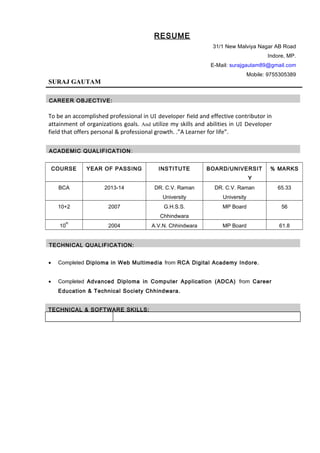 Suraj_resume | DOC