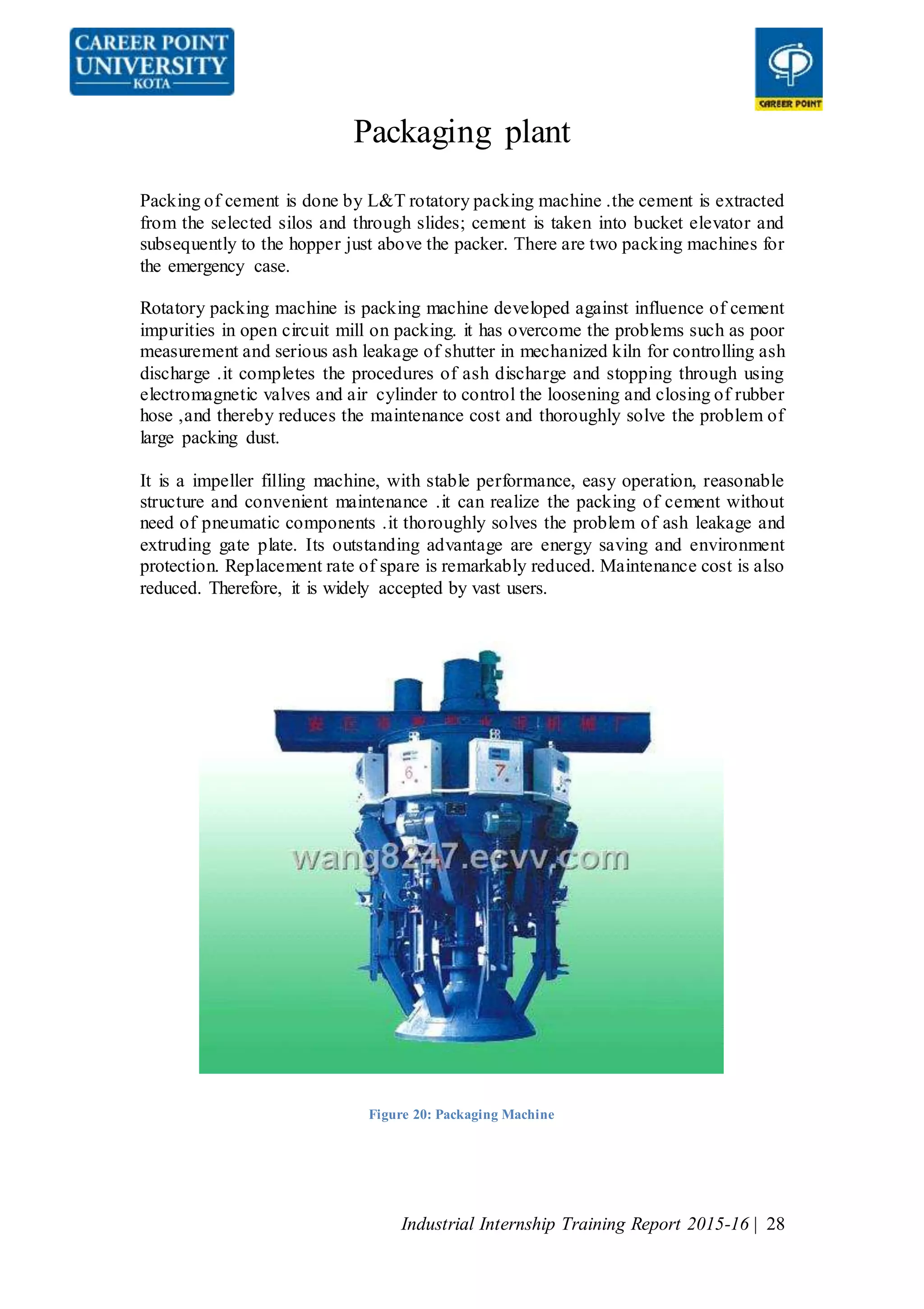 Report on Cement manufacturing process | DOCX