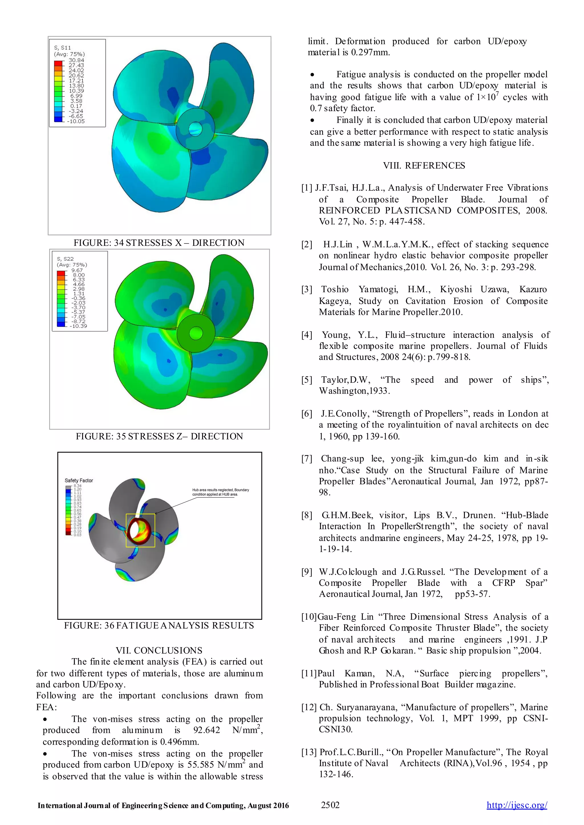 Determination of Fatigue Life of Surface Propeller by Using Finite ...